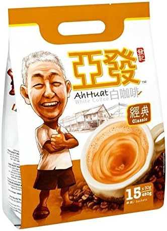 Ah Huat Smooth Classic White Coffee 30g x 15 Sachets (450G) : Amazon.co ...