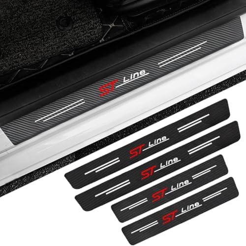 4Pcs ST Line Car Door Sill Protector for Ford Focus Fiesta Mondeo ...