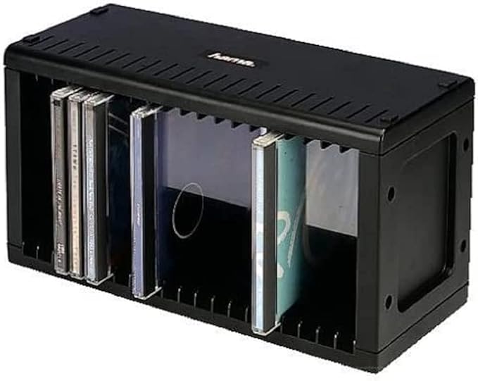 Hama CD Rack for 20 CDs (CD storage for hanging or standing, space ...