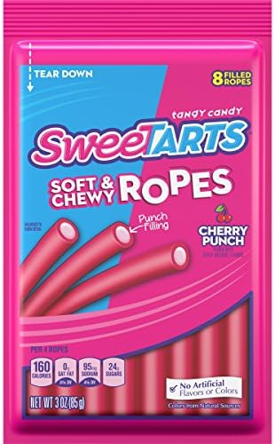 Amazon.com : SweeTARTS Soft & Chewy Ropes, Cherry Punch, 3 Oz : Grocery ...