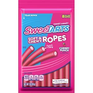 Amazon.com : SweeTARTS Soft & Chewy Ropes, Cherry Punch, 3 Oz : Grocery ...