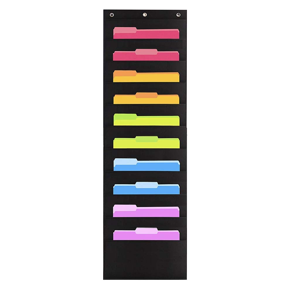 Kruideey Premium Hanging Wall File Organizer Cascading Wall Organizer ...