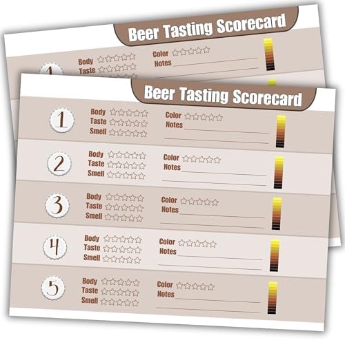 Amazon.com: Beer Tasting Scorecards – 25 Premium Beer Tasting Mats for ...
