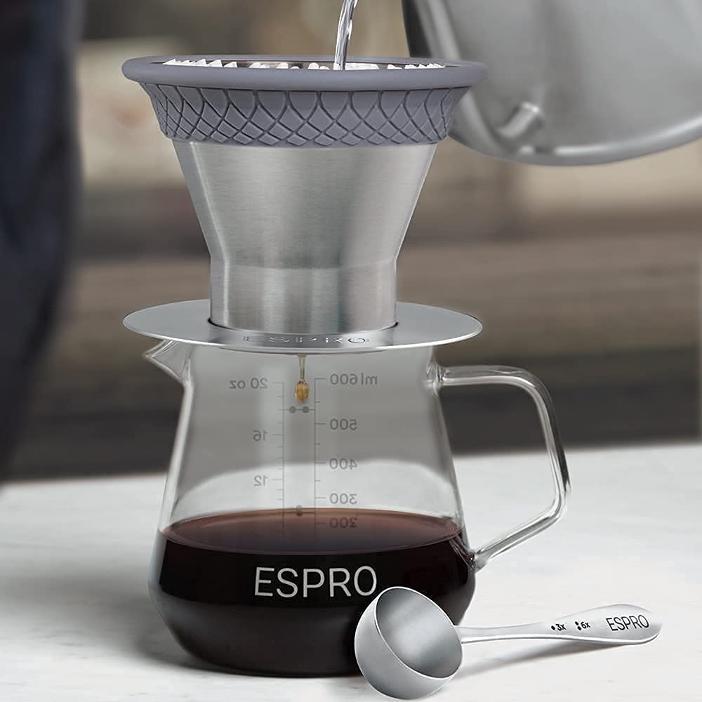 エスプロ ブルーム ドリップ ドリッパー Brushed Brewer ESPRO コーヒ Pour BLOOM Steel Coffee ...