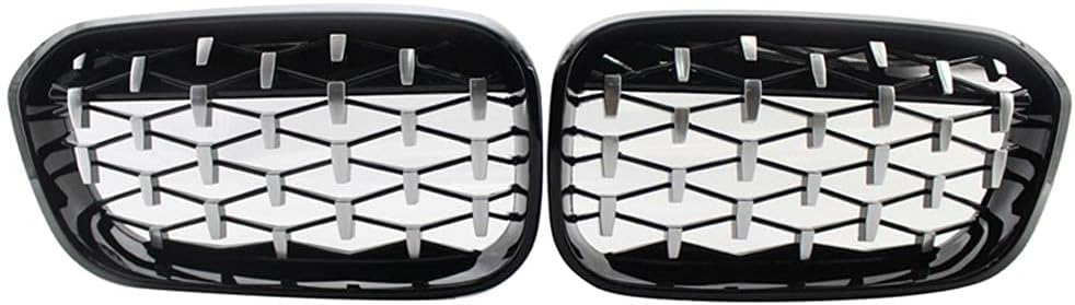Amazon.co.jp: フロント腎臓グリル、フロントフードダイヤモンドグリル流星グリル用1シリーズF21 LCI 2015-17 ...