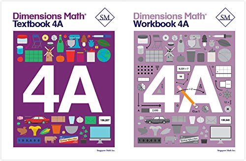 NEW Dimensions Math 4A Books Set (2 Books) - 4A Textbook & 4A Workbook ...