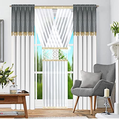 Wunderbar Wohnzimmer Gardinen Balkontã¼r Und Fenster Modern Bild