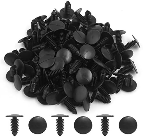Amazon.com: uxcell 50pcs Black Car Plastic Push Rivet Fastener Bumper ...