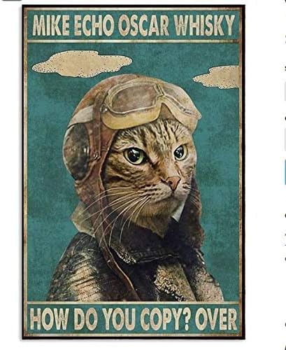Amazon.com: Mike Echo Oscar Whisky How Do You Copy？ Over Retro Metal ...