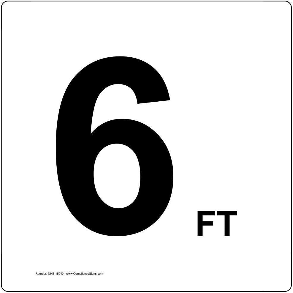 Amazon.com: ComplianceSigns.com 6 Ft Label Decal, 6x6 in. Vinyl for ...