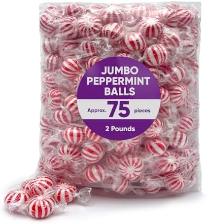 Amazon.com : Jumbo Mint Balls Peppermint Hard Candy Bulk - 2 Pounds ...