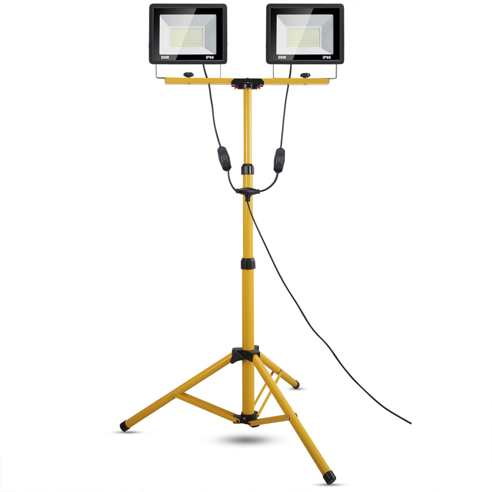 ORHOMELIFE 100W LED Work Light with Stand, 10000 Lumens, IP66 ...