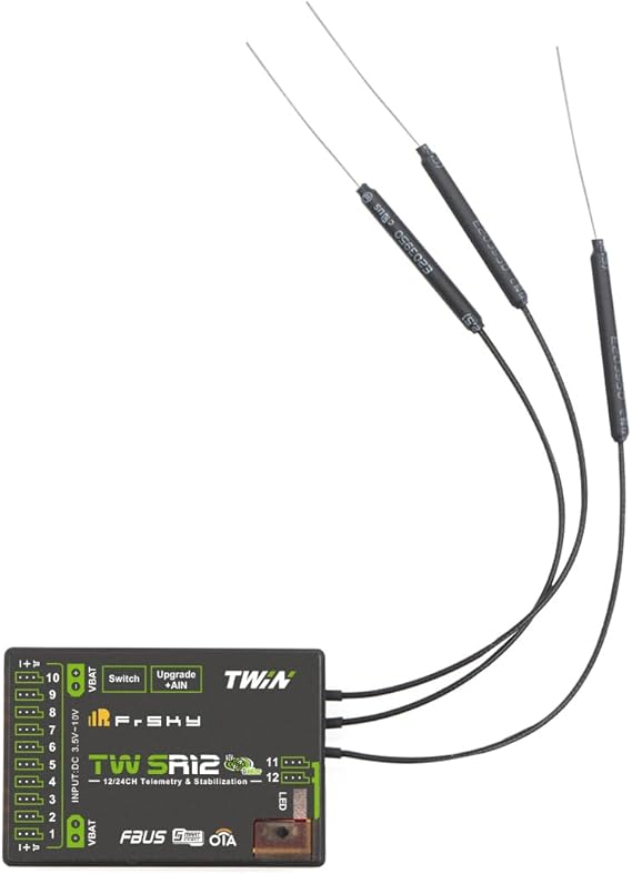 Amazon.com: FrSky TW SR12 Receiver Dual 2.4GHz Active Protocol Triple ...