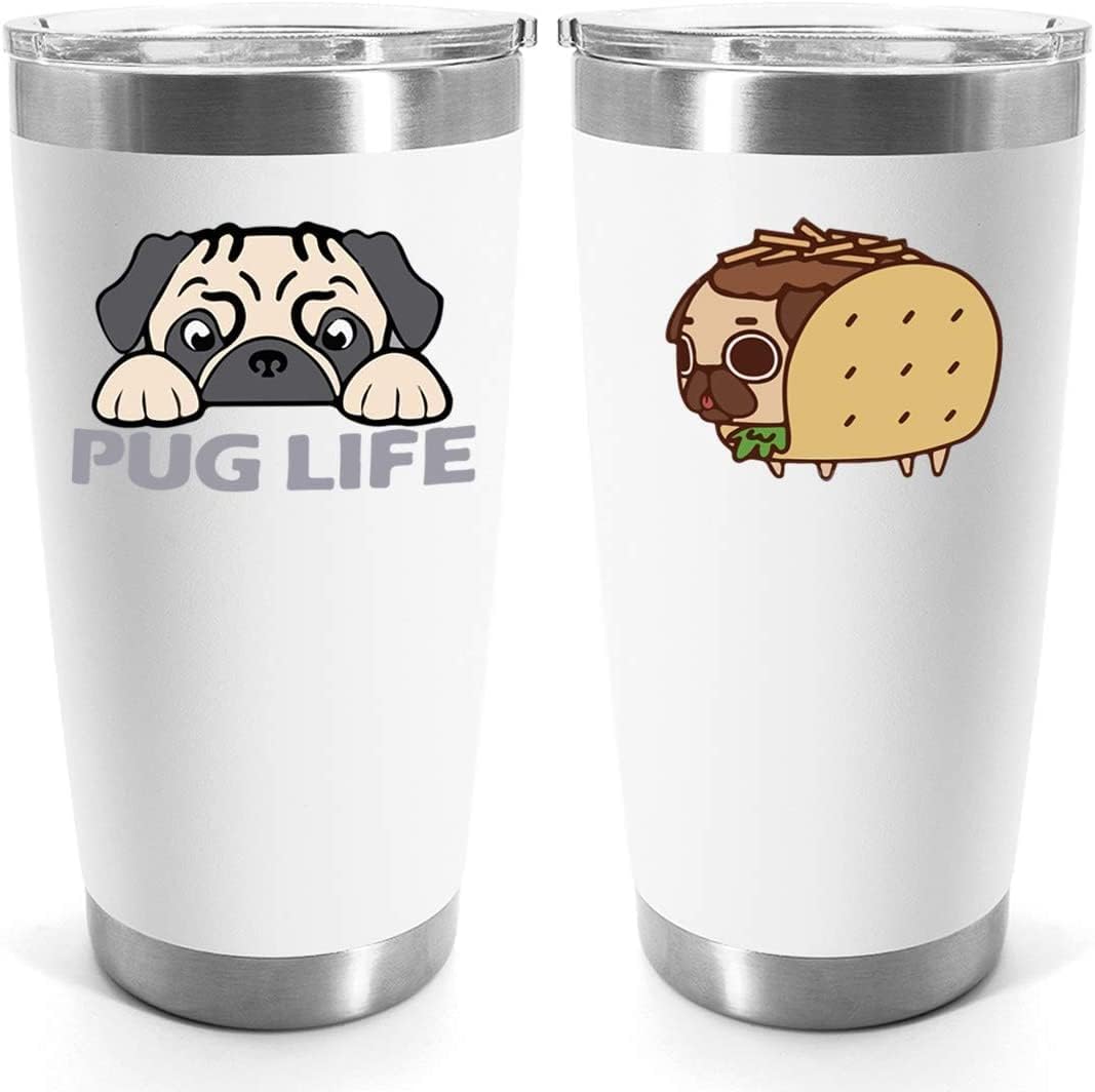 Amazon.com | Aigang Funny Tumbler Pug Gift for Pug Lovers Friends ...
