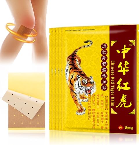 Amazon.com: Tiger Patches - 40Pcs Chinese Red Tiger Plaster, Back Patch ...
