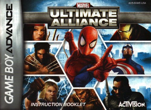 Marvel Ultimate Alliance GBA Instruction Booklet (Game Boy Advance ...