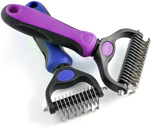 Amazon.com: WePet Grooming Rake for Dogs & Cats, Double-Sided ...