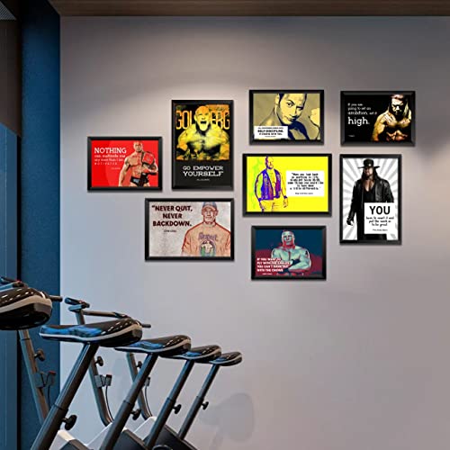 PAPER PLANE DESIGN Gym workout motivational quotes wall framed posters ...