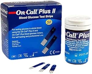 50 On Call Plus II Blood Glucose Test Strips : Amazon.co.uk: Health ...