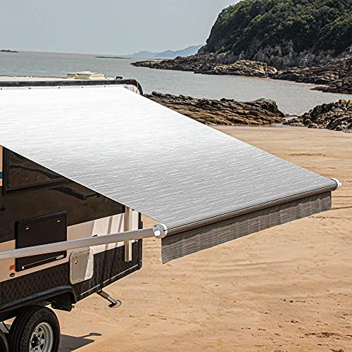 ALEKO Automatic Retractable RV Awning| 10' W x 8' L Motorized Crank ...