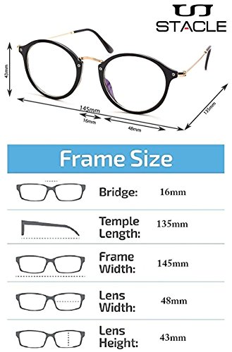 Buy Stacle Zero Power Anti-Reflective Glare Protection Round Unisex ...