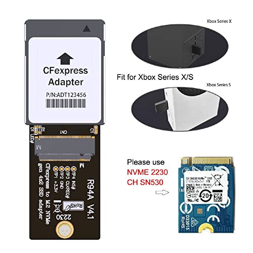 Cablecc Type-B CF-Express to NVMe 2230 M.2 M-Key CH SN530 SSD Adapter ...