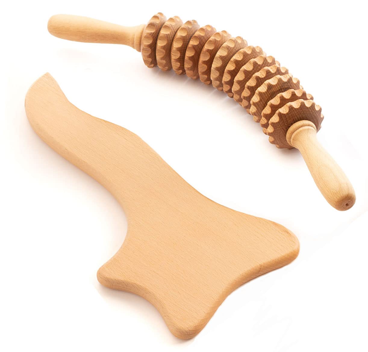Amazon.com: Tuuli Wooden Massage Roller - Maderotherapy Wooden Massage ...