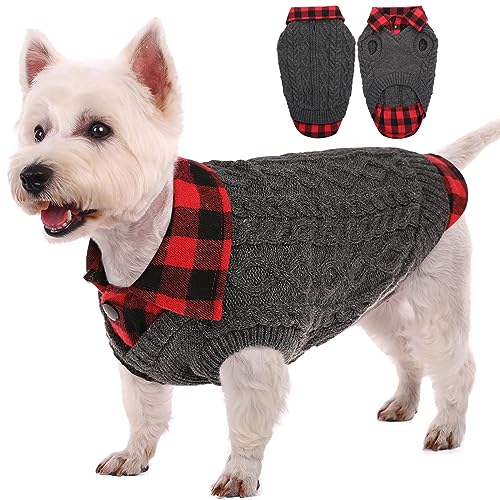 Plaid Dog Sweaters & Hoodies for Fall