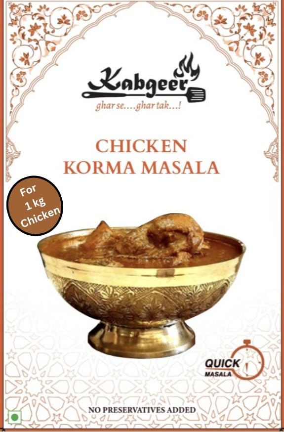 Kabgeer Chicken Korma Masala (50g) QuickMix Ready to Cook Spices Indian ...