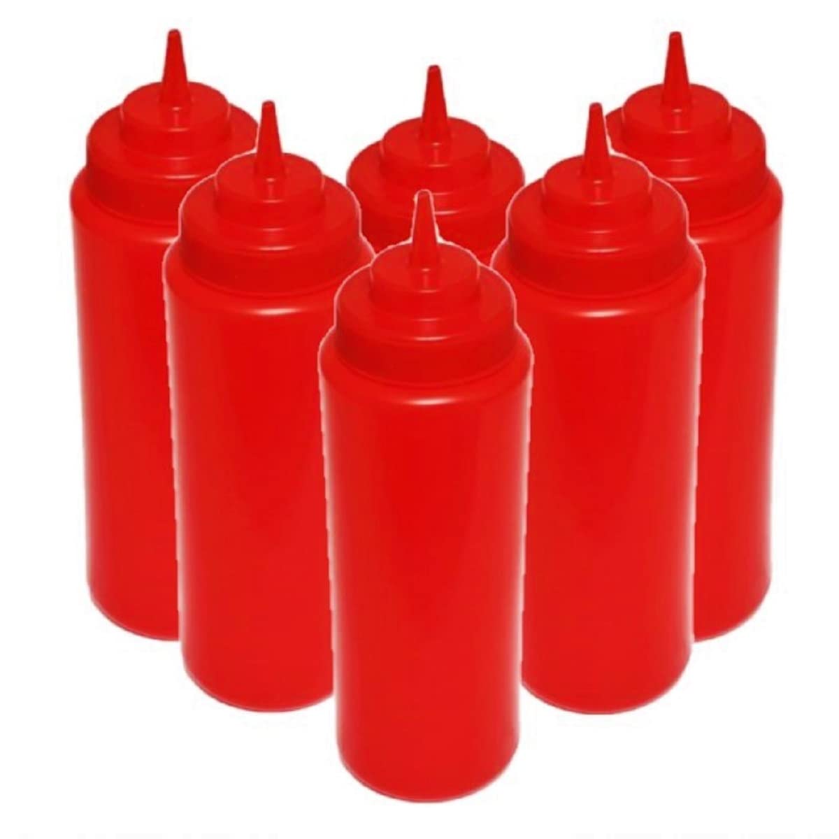 Amazon.com: TrueCraftware-Set of 6 Squeeze Condiment Wide Mouth ...