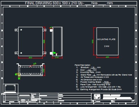 Control Box 600 X 500 X 210 mm Vanodiya Fab : Amazon.in: Industrial ...