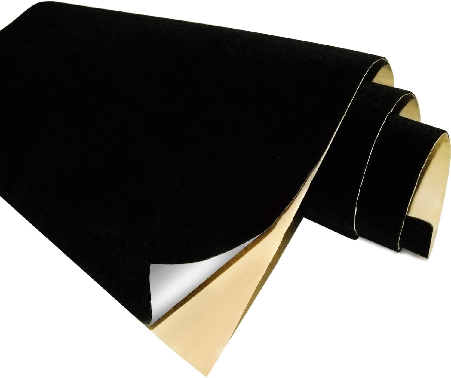 Amazon.com: Black Self Adhesive Velvet Fabric Sticky Felt Sheets for ...