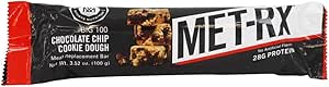 Amazon.com: MET-Rx Big 100 Meal Replacement Bar, Chocolate Chip Cookie ...