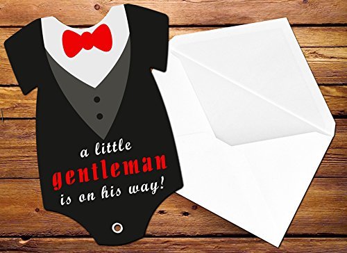 Amazon.com: Tuxedo Baby Shower Invitation, Bow Tie and Collar ...