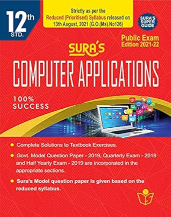 SURA`S 12th STD Computer Applications Guide (Reduced Prioritised ...