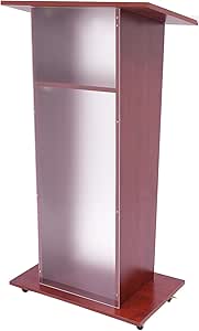 Amazon.com: Wooden Podium Stand, Wood Chruch Podium With Frost Acrylic ...