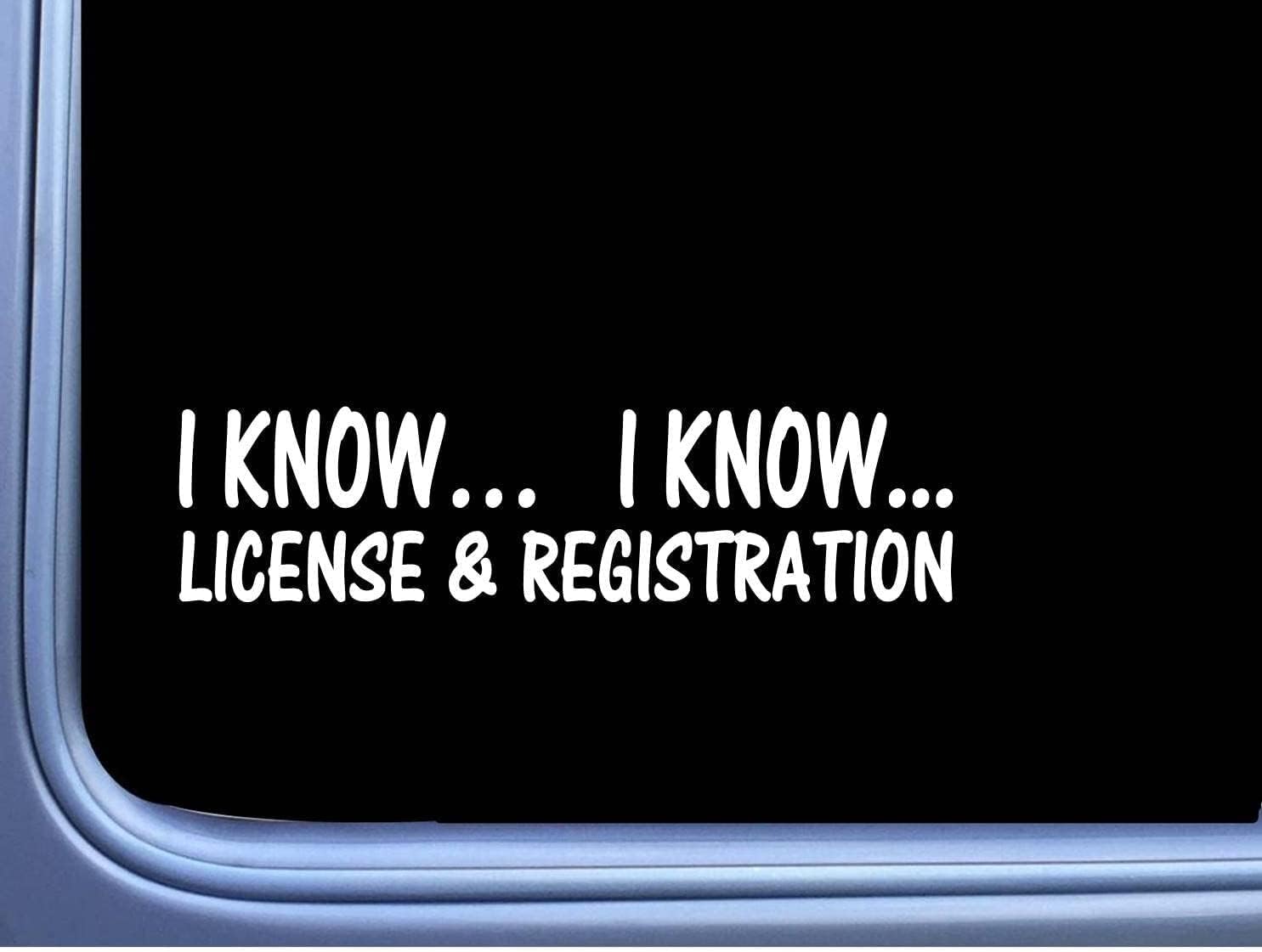 Amazon.com - Smart-I Know I Know License Registration Sticker Decal ...