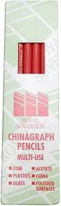 Amazon.com : Chinagraph Original Pencil Red (12 Pack) : China Markers ...