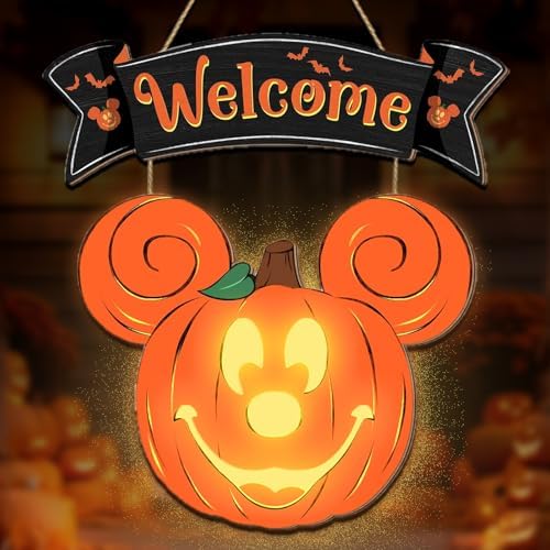 Amazon.com: Halloween Mouse Shaped Door Sign Decorations, Black Cat Bat ...