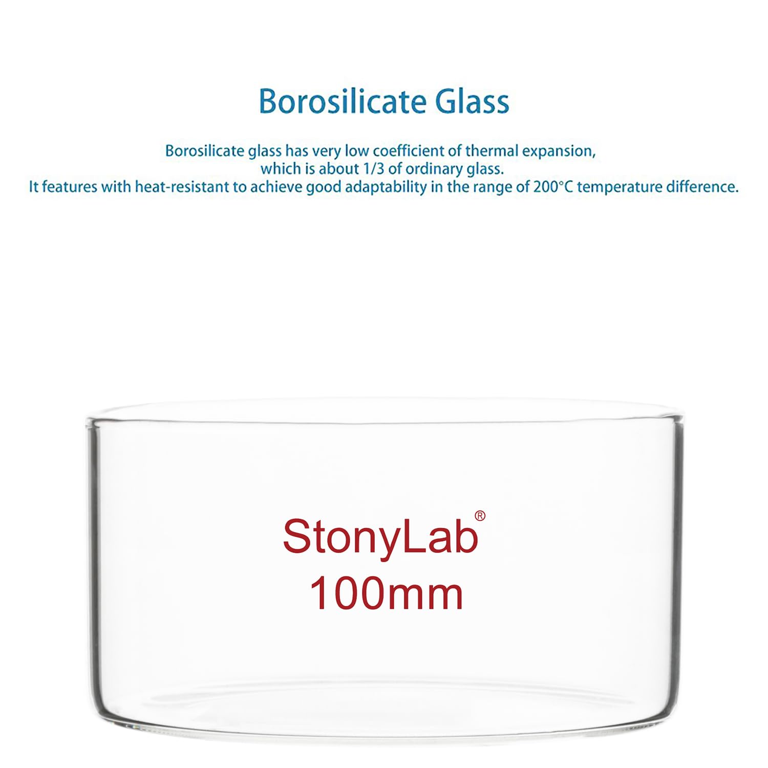 Snapklik.com : Stonylab Crystallizing Dish, Thick-Wall High ...