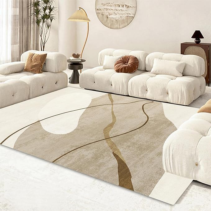 FINOREN Abstract Indoor Slim Area Rug,6x9 Feet Large Living Room ...