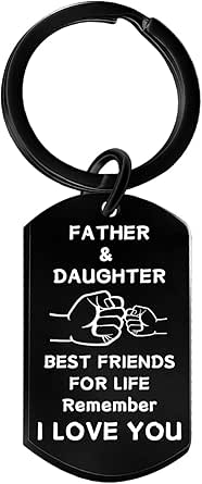 Amazon.com: malyunin Father Daughter Keychain Dad Gift from Daughter ...