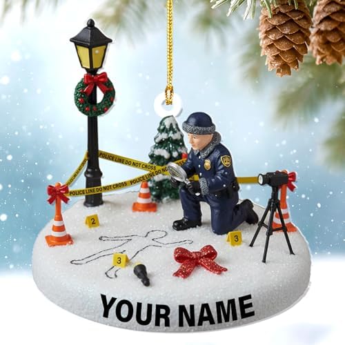 Amazon.com: Personalized Crime Scene Investigator Christmas Ornament ...