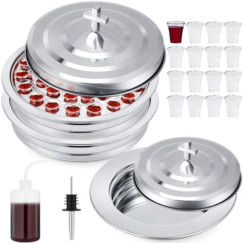 Amazon.com: Zhehao Communion Set Holy Communion Trays for Churches with ...