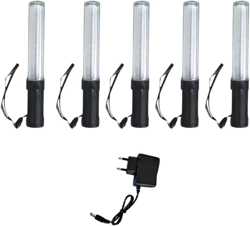 Crewbolt Rechargeable Traffic Baton Light Stick with Torch | Red ...