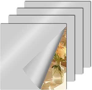 Decoroom Mirror Stickers 20x20cm/4pcs Self Adhesive,Acrylic 2mm Thick ...