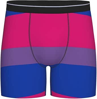 Amazon.com: Lgbtq Bisexual Pride Men'S Boxer Brief Long Leg Underwear ...