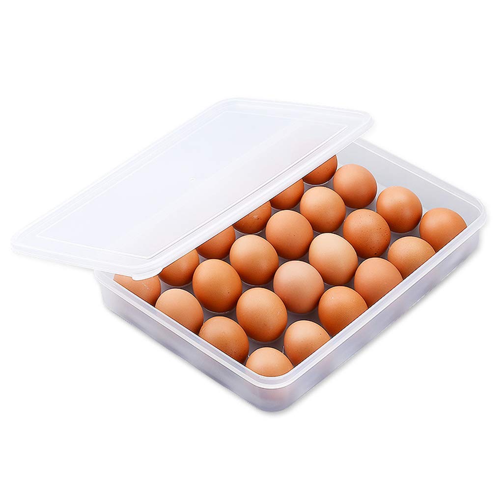 Spinfluencs 24 Grids Plastic Egg Storage Box with Lid Egg Tray Box ...