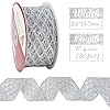 Amazon.com: HUIHUANG Silver Wired Ribbon 2-1/2" Glitter Diamond ...