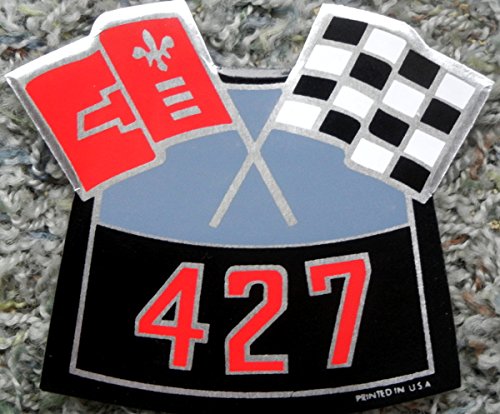 CHEVROLET 427 CUBIC INCH BIG BLOCK ENGINE AIR CLEANER TOP LID DECAL ...